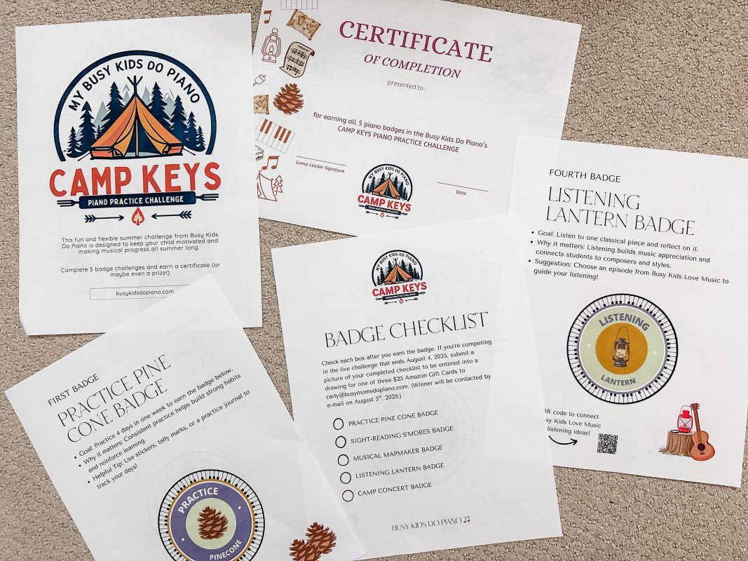 Your Summer Piano Practice Challenge Packet - Busy People Piano