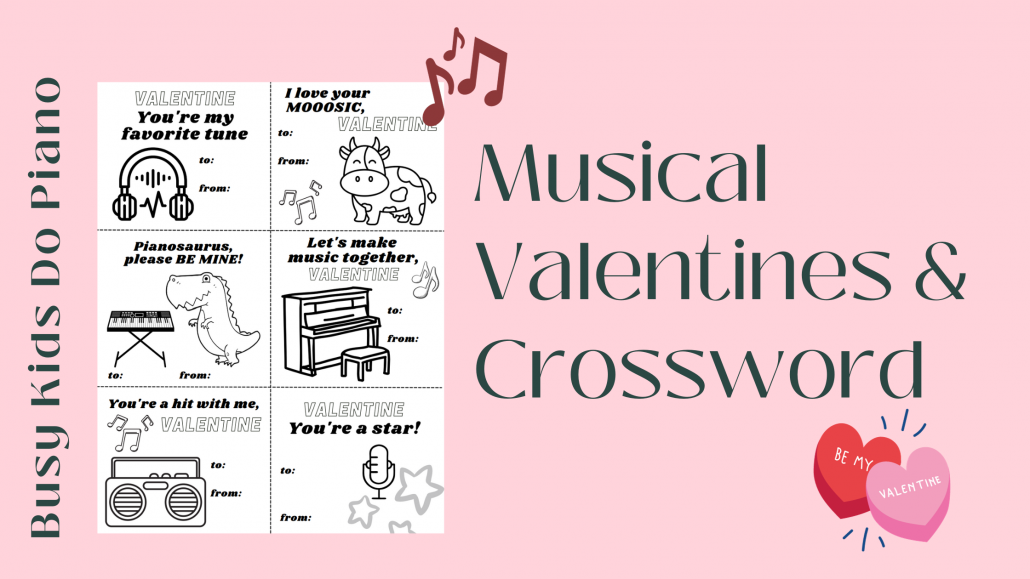Valentine Printables - February's Music Challenge Monthly - Busy People ...