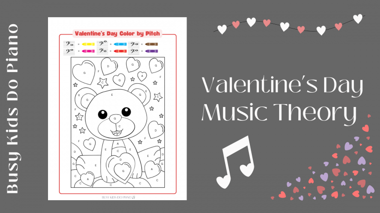 Valentine's Day Music Theory Printable - Busy People Piano